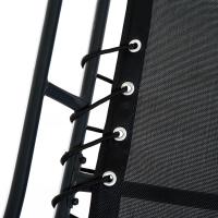 China Polyester Cushion AJUNION Outdoor Swing Canopy Hammock 3 Seater Patio Swing Chair with Adjustable Canopy for sale