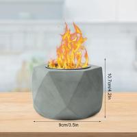 China Pounds AJUNION Portable Mini Concrete Fire Pit Tabletop Alcohol Burning Fire Pit Bowl for sale