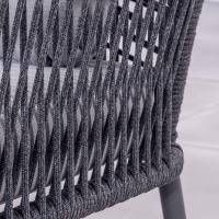 China Aluminum Frame AJUNION Rope Weave Garden Furniture Lounge Sofa Set with HPL Tabletop for sale