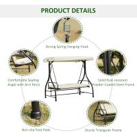 China AJUNION Steel Frame Swing Hammock Chair for Patio Garden 150kg Weight Capacity Canopy for sale