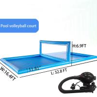 China Outdoor 33ft Inflatable Volleyball Court Set for Swimming Pool L32.8 x W16.5 x H7ft for sale