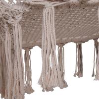 China AJUNION Macrame Hammock Hanging Swing Chair Metal Frame Cotton Rope Mail Packing Y for sale