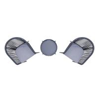 China Rope Weave AJUNION 3 Piece Aluminum Bistro Set for Balcony Cottage and Beach Seating for sale
