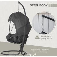 China AJUNION Foldable Egg Chair and Stand The Perfect Combination for Outdoor Furniture for sale