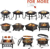 China Round Steel Wood Burning Fire Pit for Outdoor Garden and Backyard Barbecue Grill for sale