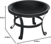 China Round Steel Wood Burning Fire Pit for Outdoor Garden and Backyard Barbecue Grill for sale