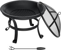 China Round Steel Wood Burning Fire Pit for Outdoor Garden and Backyard Barbecue Grill for sale