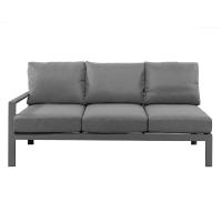 China Aluminum Frame Modern L Shape Garden Sofa Set with Coffee Table Size L 120 x W60 x H45cm for sale