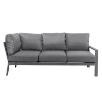 China Aluminum Frame Modern L Shape Garden Sofa Set with Coffee Table Size L 120 x W60 x H45cm for sale