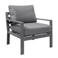 China Aluminum Frame Modern L Shape Garden Sofa Set with Coffee Table Size L 120 x W60 x H45cm for sale