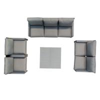 China AJUNION 5 Piece Aluminum Outdoor Furniture Set Garden Sofa Patio Seating Lounge Set for sale