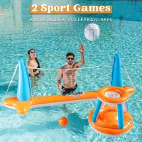China AJUNION PVC Inflatable Volleyball Pool Floating Swimming Float for Max Capacity ＞500kg for sale