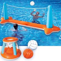 China AJUNION PVC Inflatable Volleyball Pool Floating Swimming Float for Max Capacity ＞500kg for sale