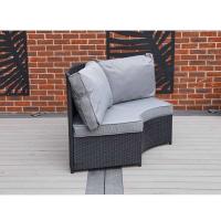 China AJUNION 8 Seater Round Rattan Garden Furniture Dining Set with 10cm Cushion Thickness for sale