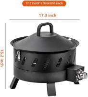 China Courtyard Must-Have AJUNION 17.3 inch Portable Propane Fire Pit for Camping Outside for sale