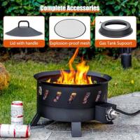 China Courtyard Must-Have AJUNION 17.3 inch Portable Propane Fire Pit for Camping Outside for sale