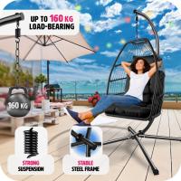 China Foldable Hanging Chair for Living Room Mail Packing Included AJUNION Patio Swing Chair for sale