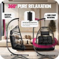 China Foldable Hanging Chair for Living Room Mail Packing Included AJUNION Patio Swing Chair for sale