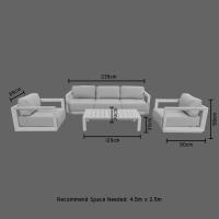China Aluminum Modular Patio Furniture AJUNION 4 Piece Outdoor Lounge Sofa Set for Outdoor for sale
