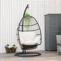 China Foldable Design Outdoor Hanging Egg Swing Chair with Stand General Outdoor Furniture for sale