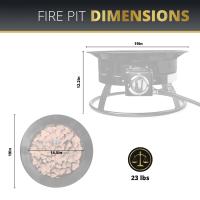 China 23 Pounds AJUNION Gas Propane Fire Pit for Camping Travel Stainless Steel Portable for sale