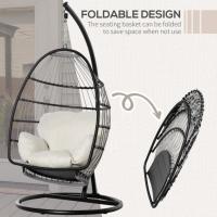 China Foldable Design Outdoor Hanging Egg Swing Chair with Stand General Outdoor Furniture for sale