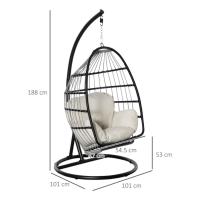 China Foldable Design Outdoor Hanging Egg Swing Chair with Stand General Outdoor Furniture for sale