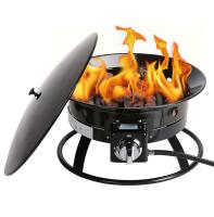 China 23 Pounds AJUNION Gas Propane Fire Pit for Camping Travel Stainless Steel Portable for sale