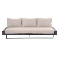 China AJUNION Luxury Aluminum Sofa Set Furniture with Coffee Table Size L 120 x W80 x H26cm for sale