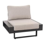 China AJUNION Luxury Aluminum Sofa Set Furniture with Coffee Table Size L 120 x W80 x H26cm for sale