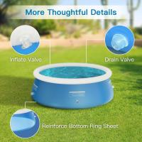 China Extra Large Round PVC Family Swimming Pool AJUNION 12ft x 33in for Outdoor Garden Fun for sale