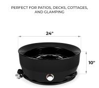 China Smokeless Gas Fire Pit Round 24.2