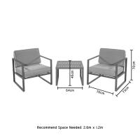 China Patio Furniture Set for Outdoor Garden AJUNION Regular Aluminum Balcony Chat Set for sale