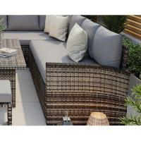China AJUNION PE Rattan Garden Dining Furniture Set with Rising Dining Table L96xW49xH35cm for sale