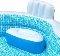 China Family Fun Guaranteed with AJUNION 10ft Inflatable Pool and 2 Air-cushioned Backrests for sale