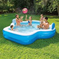 China Family Fun Guaranteed with AJUNION 10ft Inflatable Pool and 2 Air-cushioned Backrests for sale