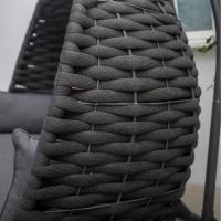 China 80kg Load Capacity PE Rattan Double Seat Swing Egg Chair for Deluxe Outdoor Furniture for sale