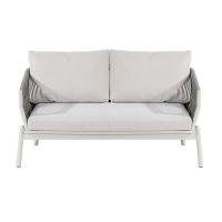 China Mail Packing Modern Aluminum Frame Garden Furniture Rope Weave Outdoor Lounge Sofa Set for sale