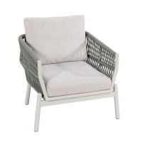 China Mail Packing Modern Aluminum Frame Garden Furniture Rope Weave Outdoor Lounge Sofa Set for sale