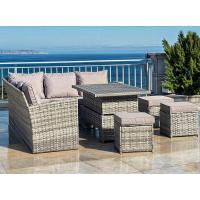 China AJUNION Modern 9 Seater Garden Dining Set with Adjustable Dining Table and Courtyard for sale