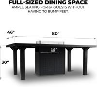 China Rectangular Dining Smokeless Fire Table Propane Gas Fire Pit Table for Patio Garden for sale