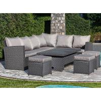 China AJUNION Modern 9 Seater Garden Dining Set with Adjustable Dining Table and Courtyard for sale