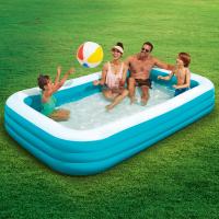 China 120 x 72 x 22.00 Inches Inflatable Rectangular Pool Perfect for Backyard Garden Fun for sale