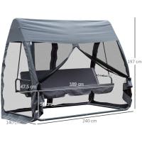 China Transform Your Outdoor Space with 3 Seater Swing Chair Hammock Bed from AJUNION for sale
