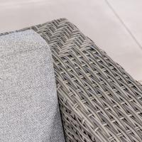 China Large Size L Shape Garden Sofa PE Wicker Outdoor Sofa 8 Piece Rattan Outdoor Furniture Set for sale