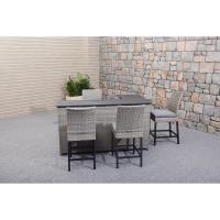 China PE Wicker Rattan Outdoor High Bar Chair and Table Set for Modern Dining Furniture for sale