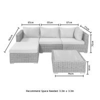 China Outdoor Furniture AJUNION Modern Garden Set PE Rattan Patio Furniture Round Wicker Set for sale