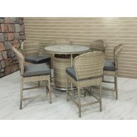China Upgrade Your Outdoor Entertainment Area with AJUNION PE Rattan Bar Furniture Set for sale