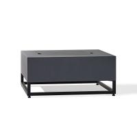 China Outdoor Living Square Steel Gas Fire Pit Table with Adjustable Flame Height Function for sale