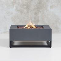 China Outdoor Living Square Steel Gas Fire Pit Table with Adjustable Flame Height Function for sale